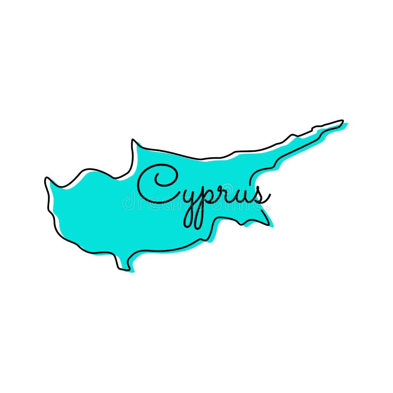 Map of Cyprus Vector Design Template. Stock Vector - Illustration of ...
