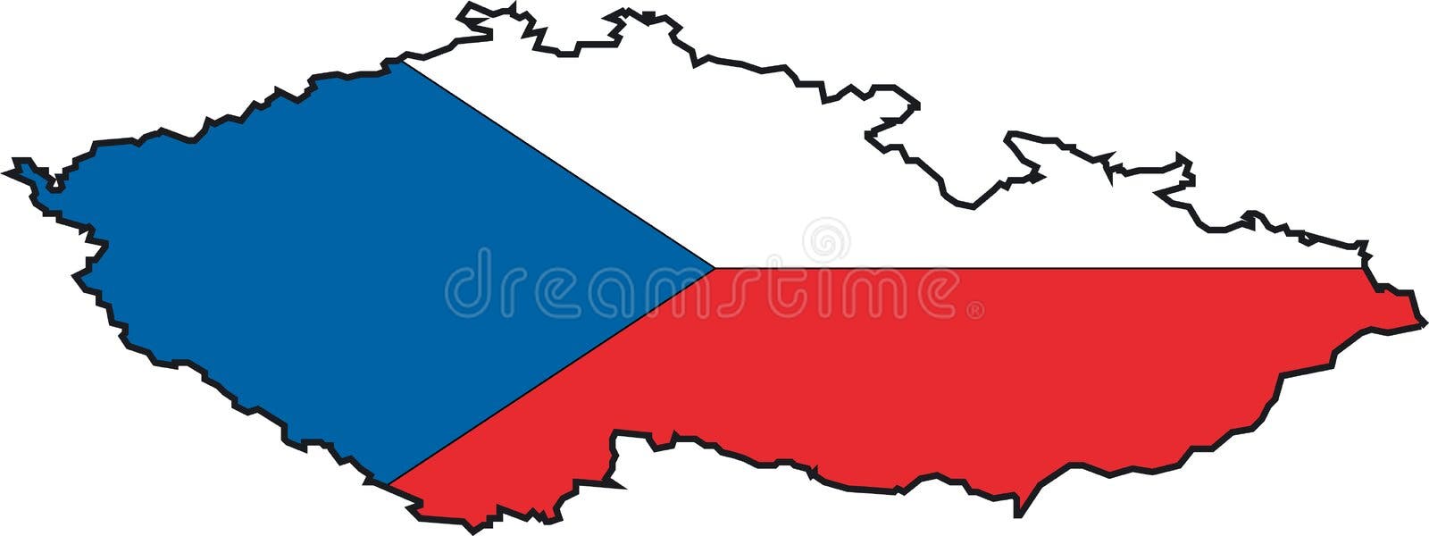 Czech Republic flag stock vector. Illustration of areas - 6218563