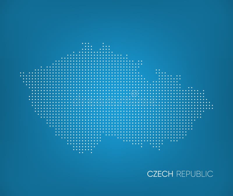 Map of Czech Republic Vector Dot Pattern Stock Vector - Illustration of ...