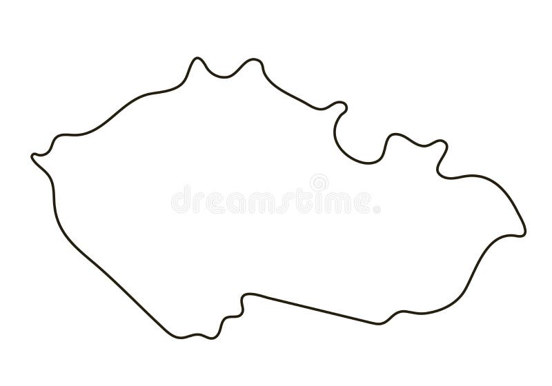 Map of Czech. Simple Outline Map Vector Illustration Stock Vector ...