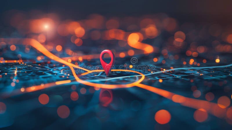 Map 3D Illustration, 3D Map Pins, GPS, Navigator Pin Checking Points ...