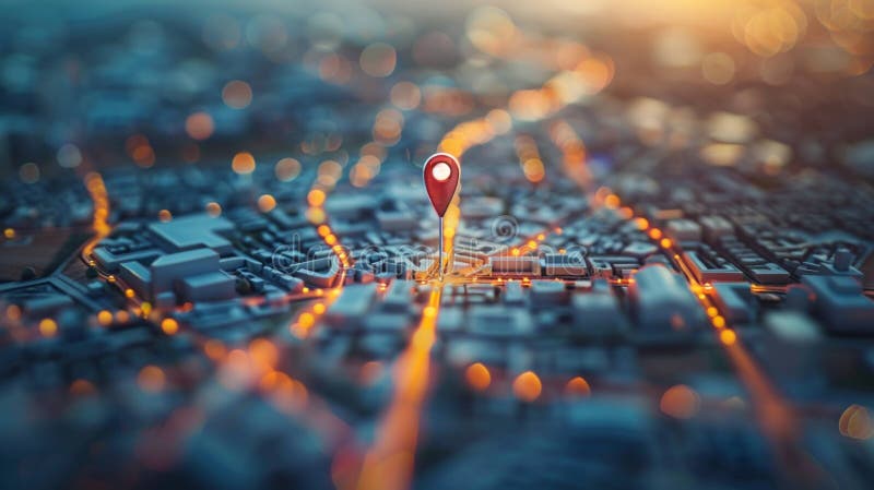 Map 3D Illustration, 3D Map Pins, GPS, Navigator Pin Checking Points ...