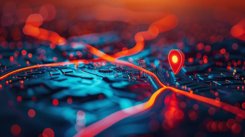 Map 3D Illustration, 3D Map Pins, GPS, Navigator Pin Checking Points ...