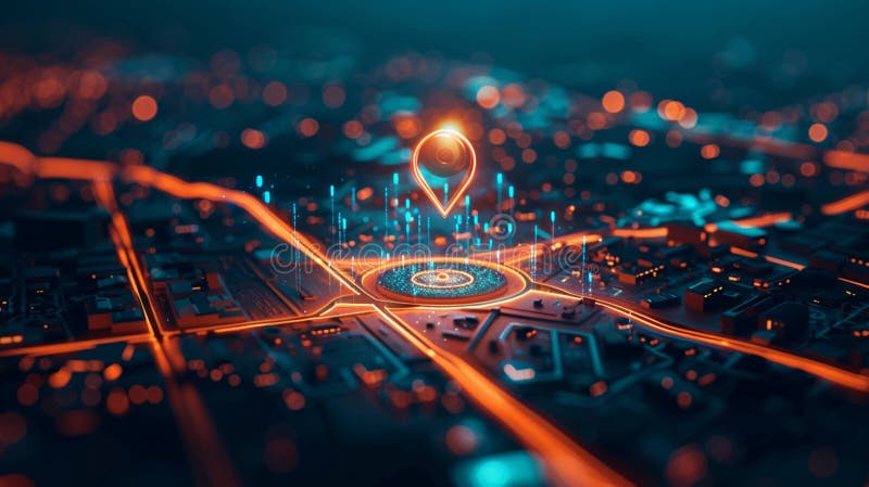 Map 3D Illustration, 3D Map Pins, GPS, Navigator Pin Checking Points ...