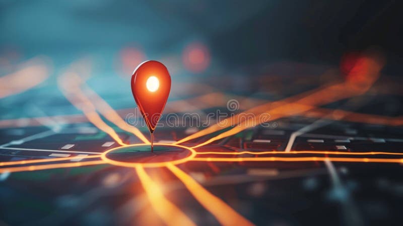 Map 3D Illustration, 3D Map Pins, GPS, Navigator Pin Checking Points ...