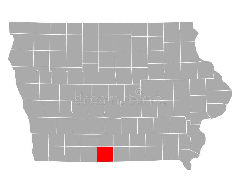 Map of Decatur in Iowa stock vector. Illustration of cartography ...