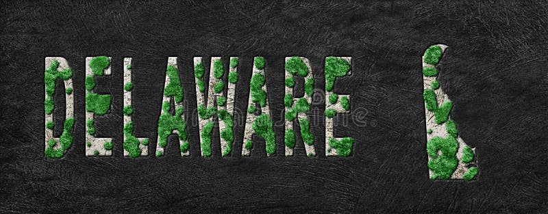 Map of Delaware Reforestation Green Agenda Stock Illustration ...