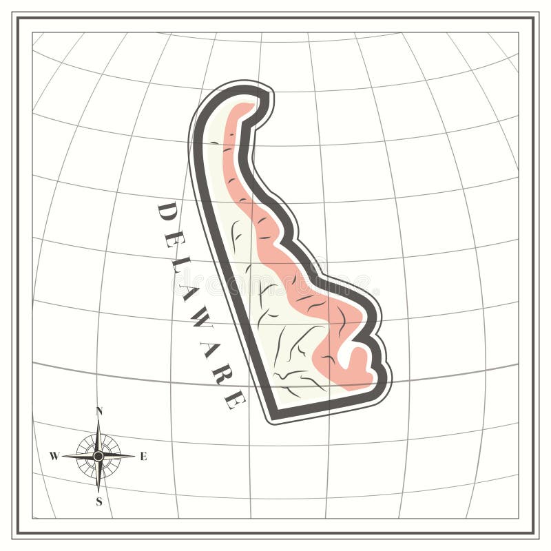 Map of Delaware State. Vector Illustration Decorative Design Stock ...