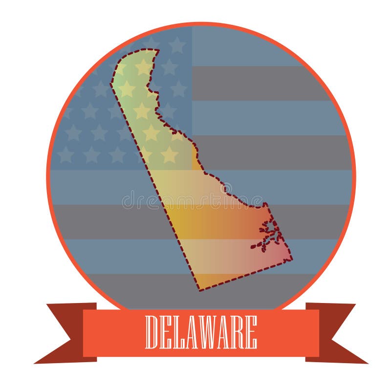 Map of Delaware State. Vector Illustration Decorative Design Stock ...