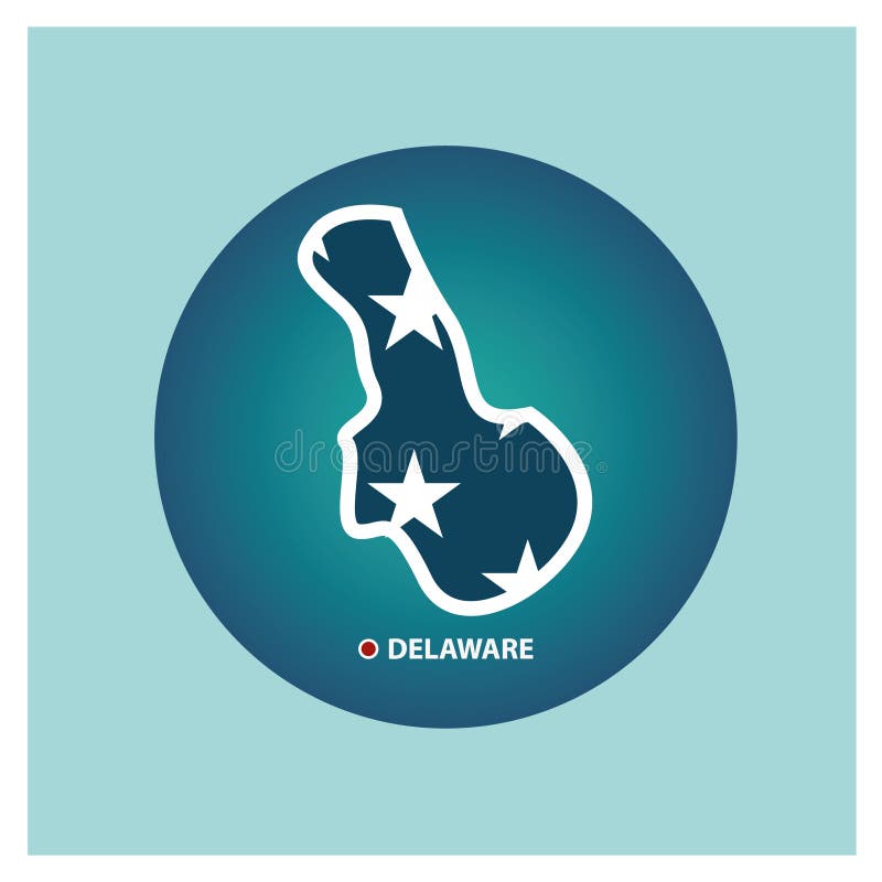 Map of Delaware State. Vector Illustration Decorative Design Stock ...