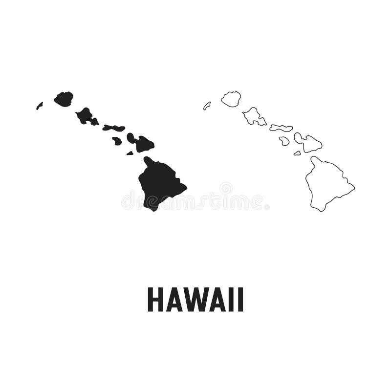 Map Delineation of the Territory of Hawaii. High Accuracy Stock ...