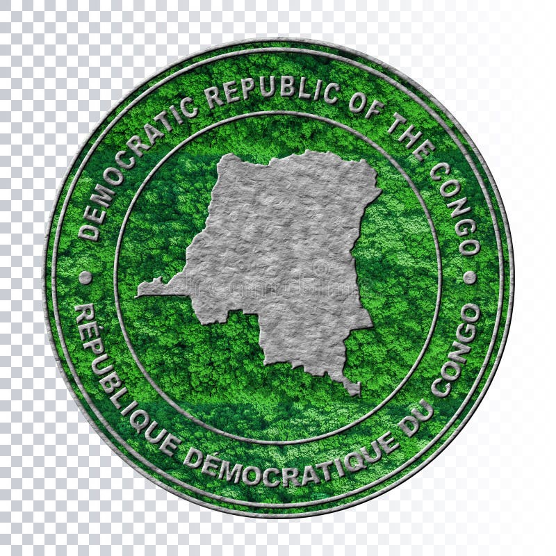 Map of Democratic Republic Congo, Environment Concept, CO2 Emission ...