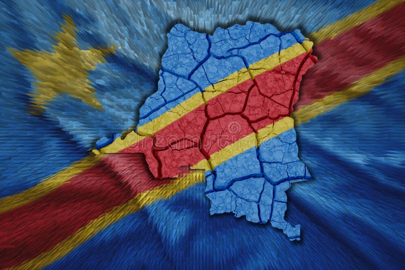 Democratic Republic of the Congo Map Stock Illustration - Illustration ...