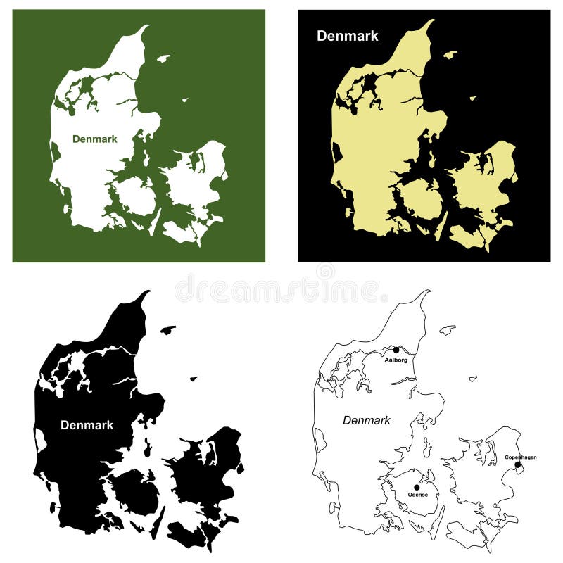 Map of denmark icon design stock vector. Illustration of union - 358685432