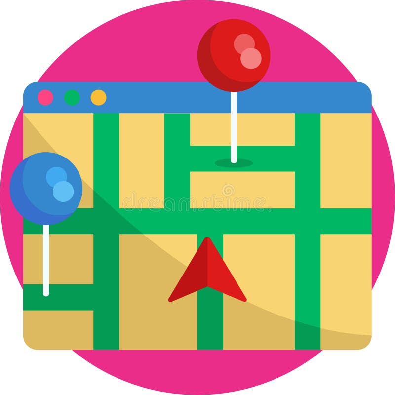 Map desktop navigation stock vector. Illustration of dashboard - 186431584