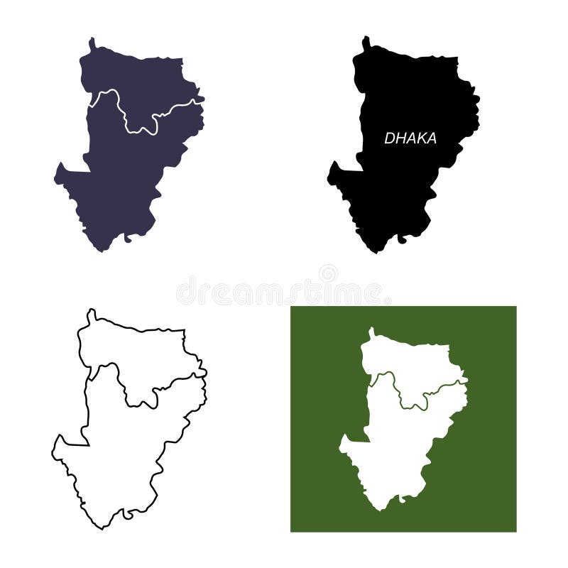 Map of Dhaka, Bangladesh Icon Design Stock Vector - Illustration of ...