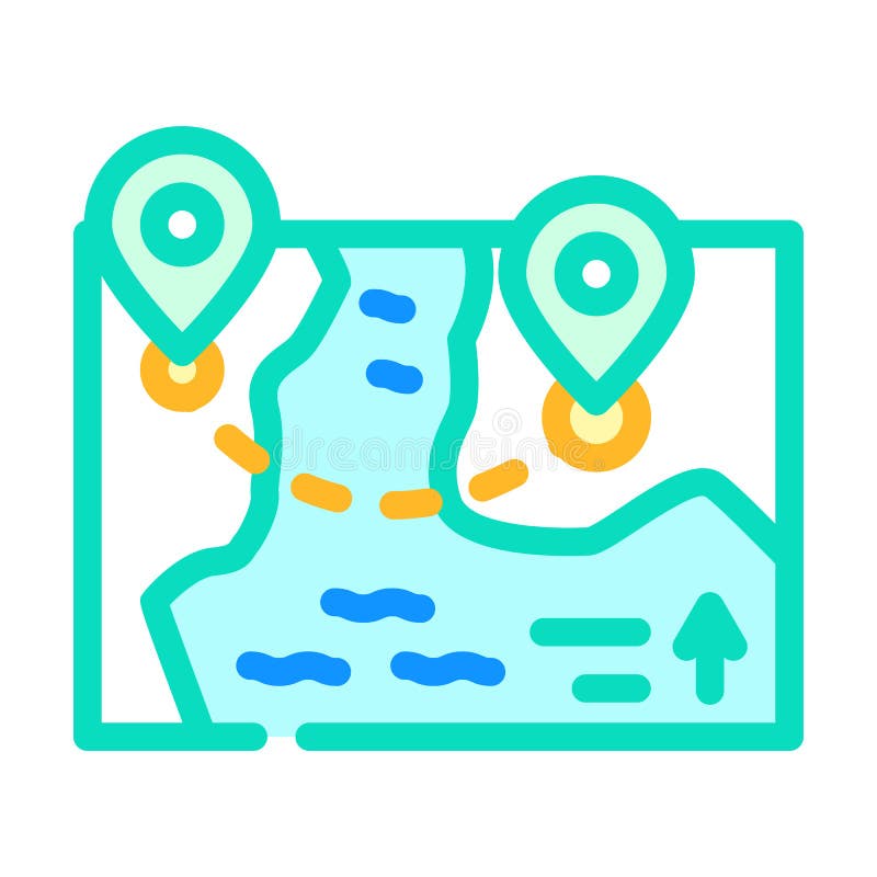 Map Direction Color Icon Vector Illustration Stock Vector ...