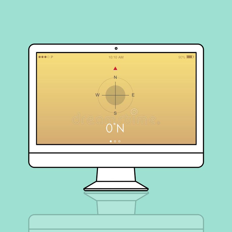 Map Direction Compass Navigation Concept Stock Illustration ...