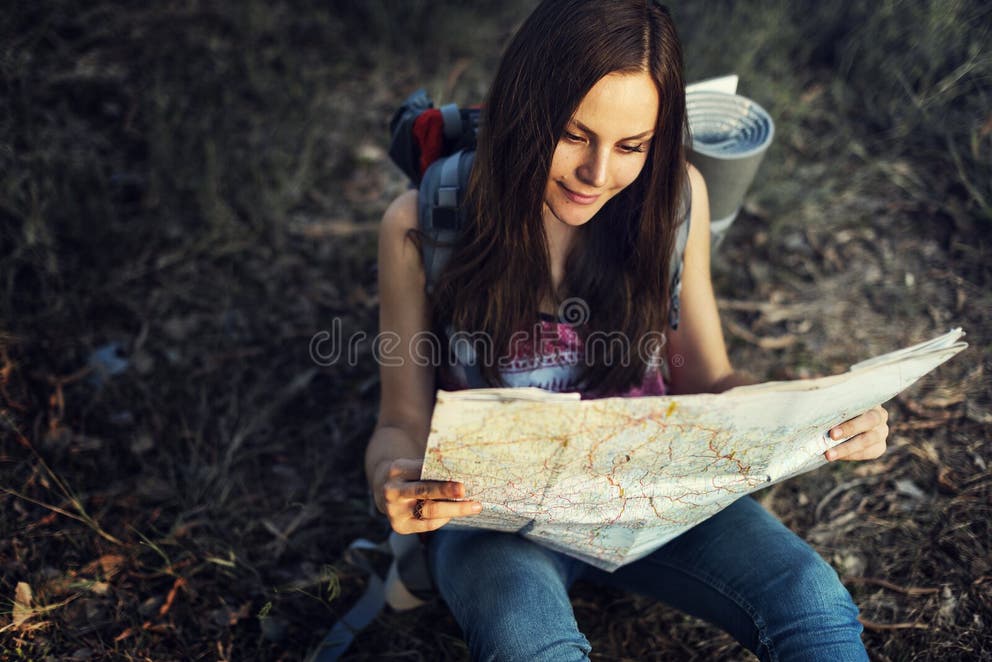 Map Direction Journey Wanderlust Explore Route Concept Stock Image ...