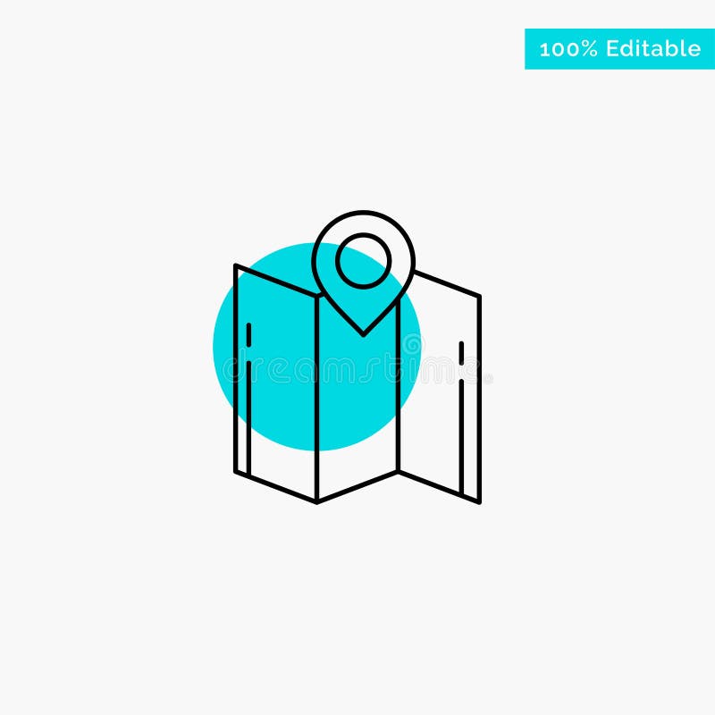 Map, Direction, Location, Navigation, Pointer Turquoise Highlight ...