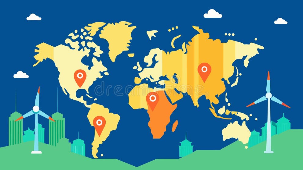 A Map Displaying the Most Suitable Locations for Wind Farms Based on ...