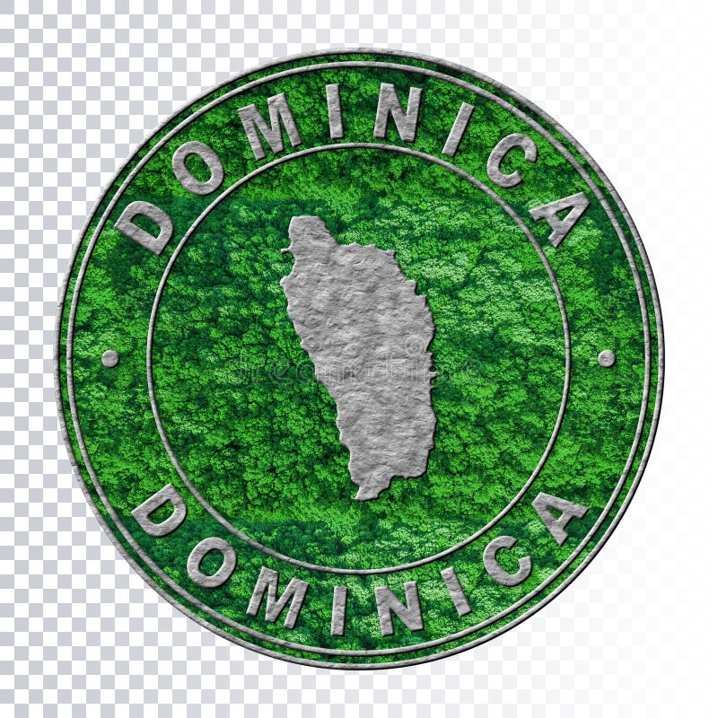 Map of Dominica, Environment Concept, Co2 Emission Concept Stock ...