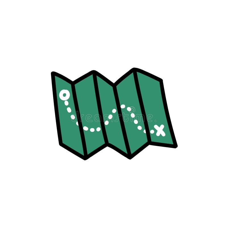 Map Doodle Icon, Vector Color Line Illustration Stock Vector ...