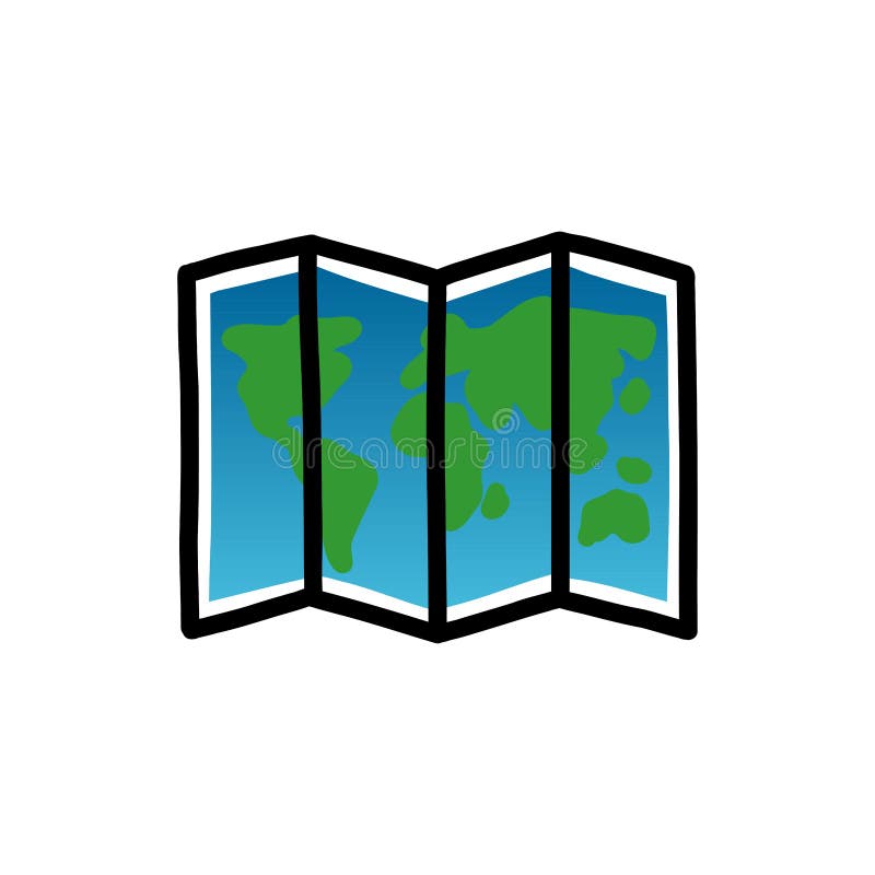 Map Doodle Icon, Vector Color Line Illustration Stock Vector ...