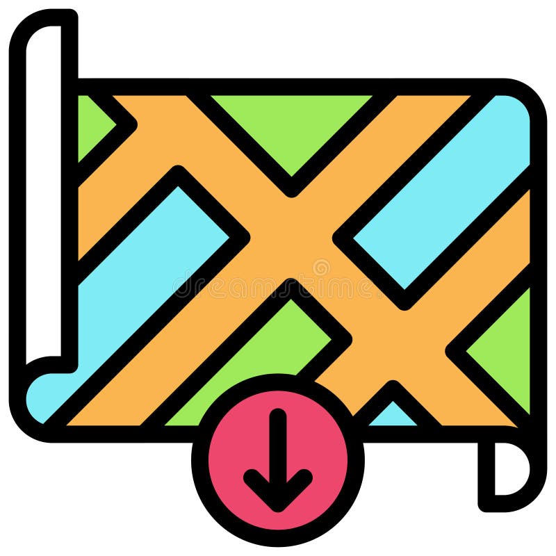 Map Download Icon, Location Map and Navigation Vector Stock Vector ...