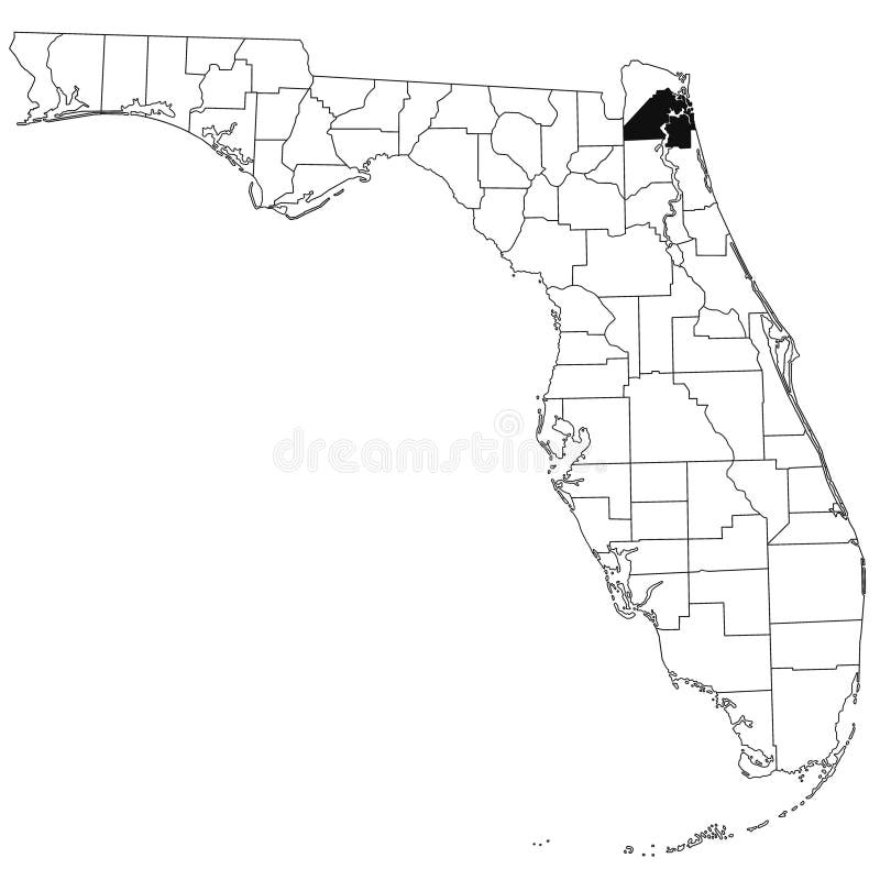 Map of Duval County in Florida Stock Vector - Illustration of ...