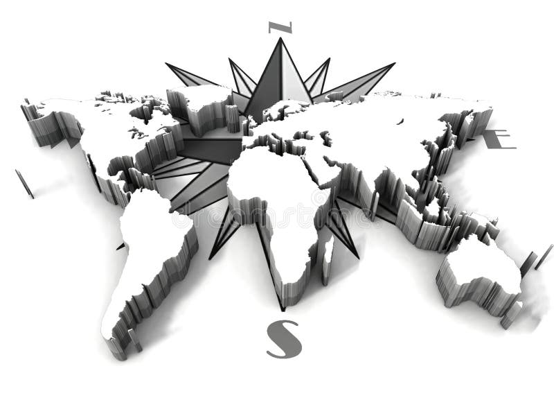 Earth compass stock illustration. Illustration of explore - 176168