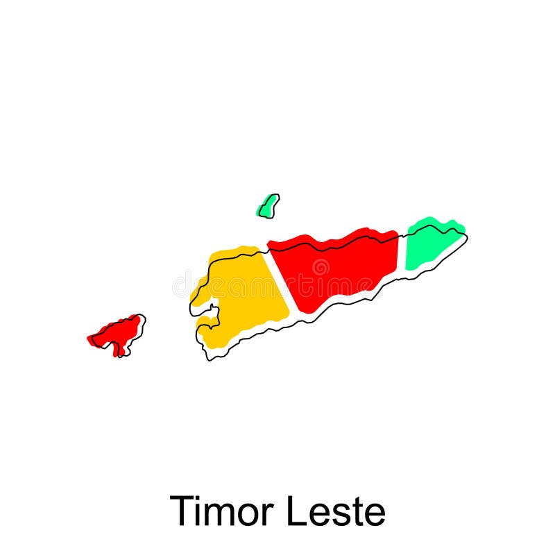 Map of East Timor Vector Design Template, National Borders and ...