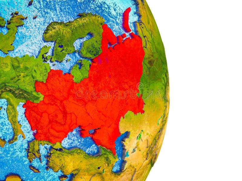 Map of Eastern Europe on 3D Earth Stock Illustration - Illustration of ...