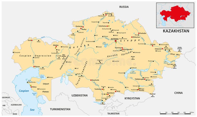 Eastern Europe And Asia Map Europe Asia Map Labeled And Colored Vector