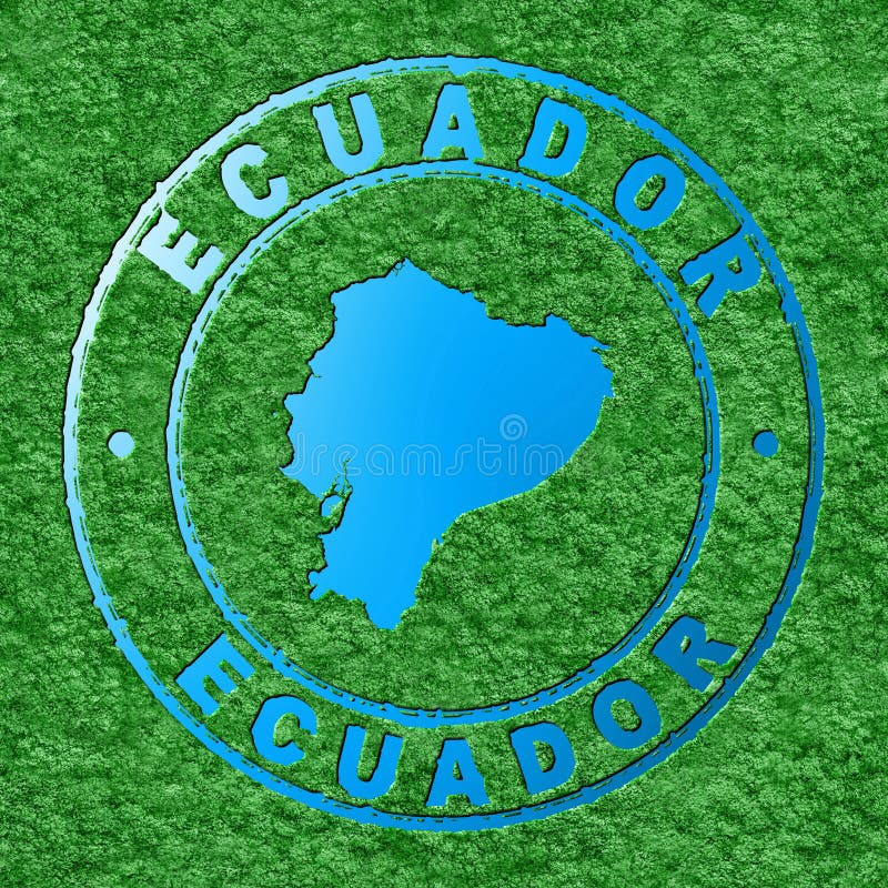 Map of Ecuador, Forest with Water Map Stock Illustration - Illustration ...