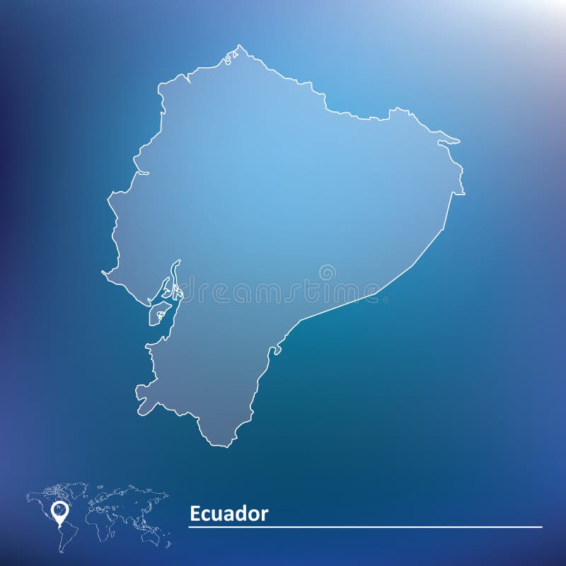 Map of Ecuador stock vector. Illustration of country - 125149495