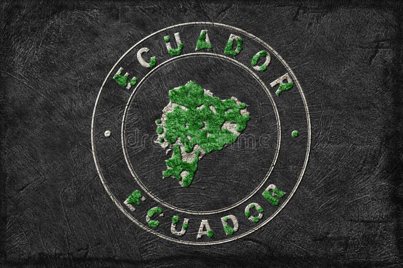 Map of Ecuador Reforestation Green Agenda Stock Illustration ...
