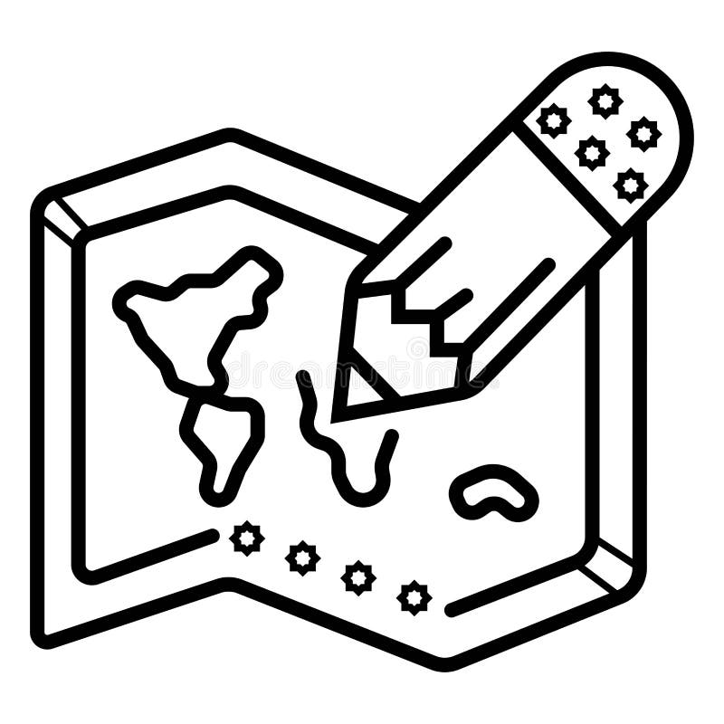 Map Edit Icon Vector Illustration Stock Vector - Illustration of ...