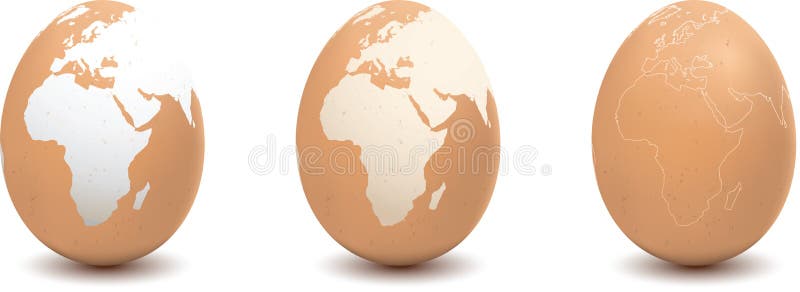 Map on Egg 3 stock vector. Illustration of europe, world - 8493856