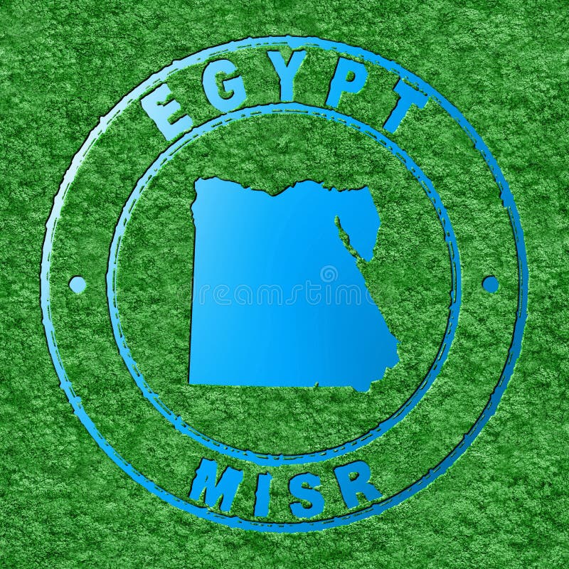 Map of Egypt, Forest with Water Map Stock Illustration - Illustration ...