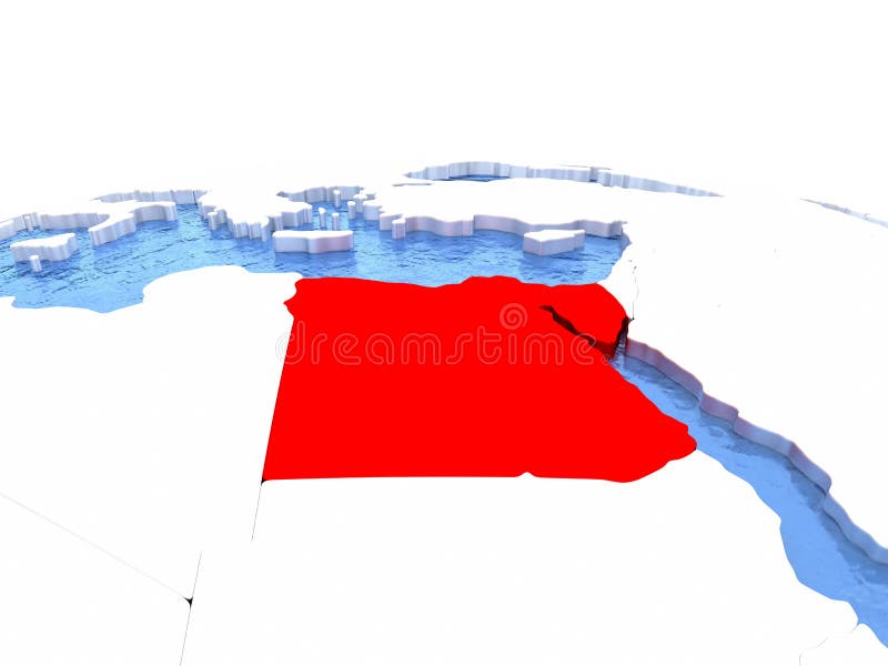 Map of Egypt on globe stock illustration. Illustration of political ...