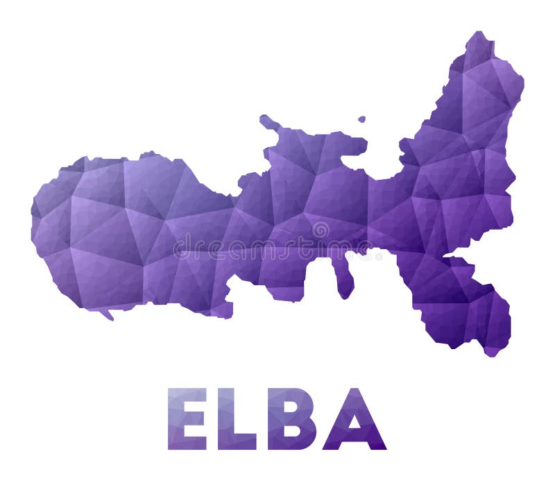 Map of Elba. Low Poly Illustration of the Island Stock Vector ...