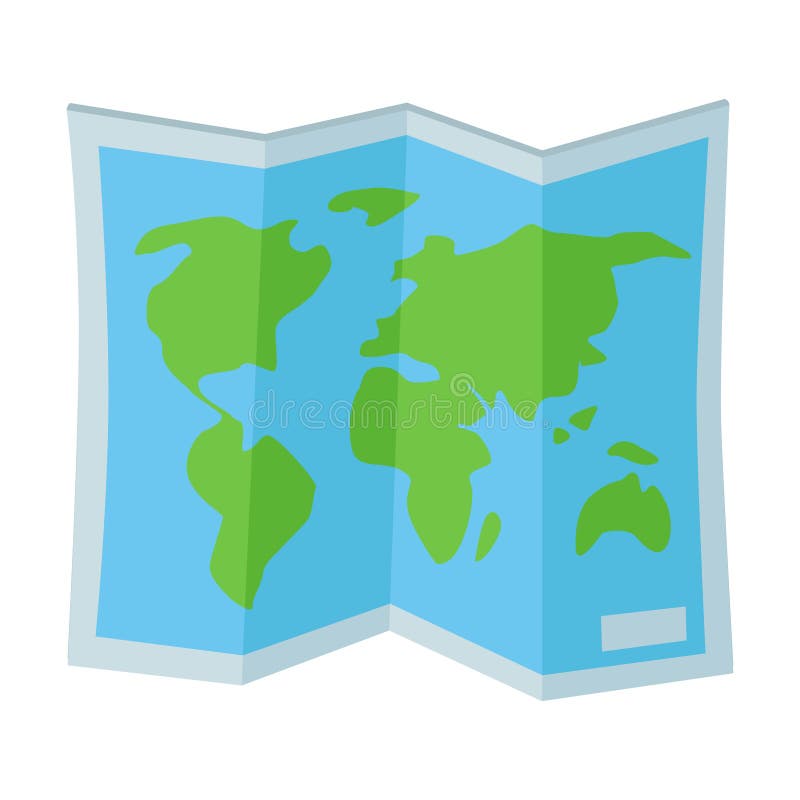 Map Emoji Icon Illustration. Adventure Vector Symbol Emoticon Design ...