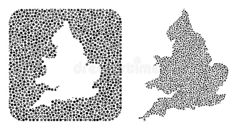 Map of England - Dot Mosaic with Subtracted Space Stock Vector ...