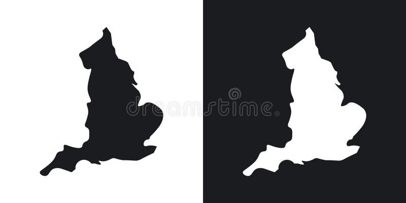 Map of england icon vector stock vector. Illustration of black - 348263580