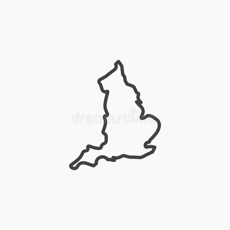 Map of england icon vector stock vector. Illustration of union - 348312343