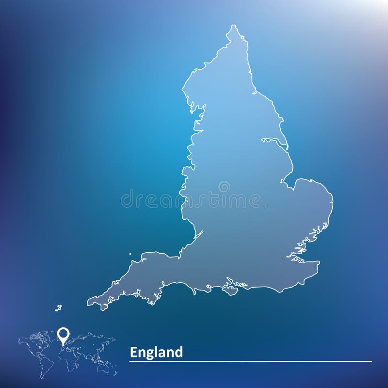 Map of England stock vector. Illustration of british - 125159756