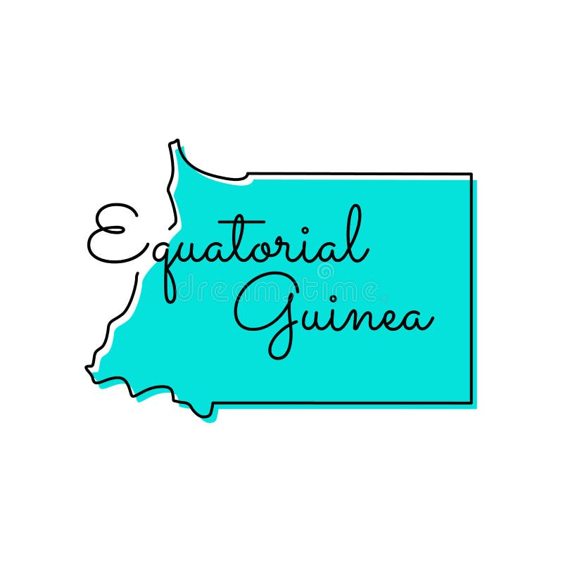 Map Of Equatorial Guinea Vector Design Template Stock Vector