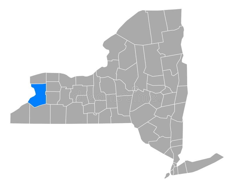 Map of Erie in New York stock vector. Illustration of contour - 181367876