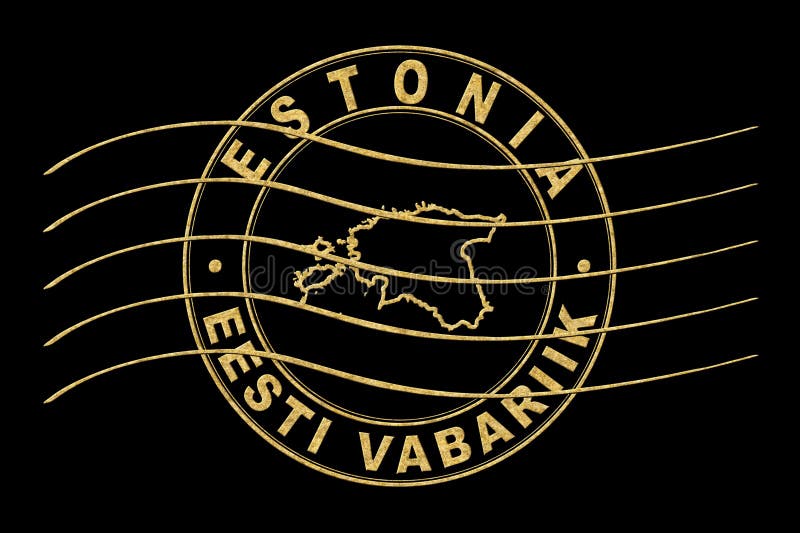 Map of Estonia, Postal Passport Stamp, Travel Stamp Stock Illustration ...
